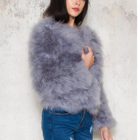 Dennis Magli | Jackets & Coats | Dennis Maglic Dream Fuzzy Jacket Grey ...